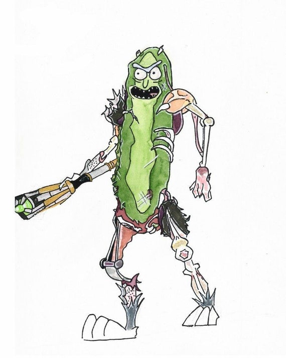 DR Pickle Rick print - Etsy