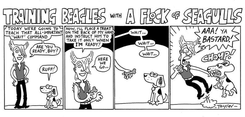 Training Beagles With A Flock of Seagulls Signed A4 Print - Etsy