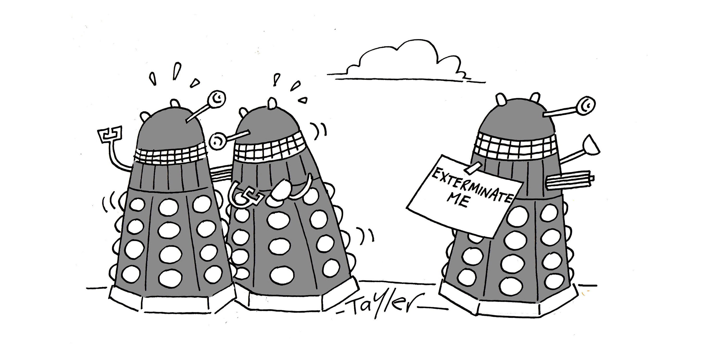 Dalek Cartoon Exterminate