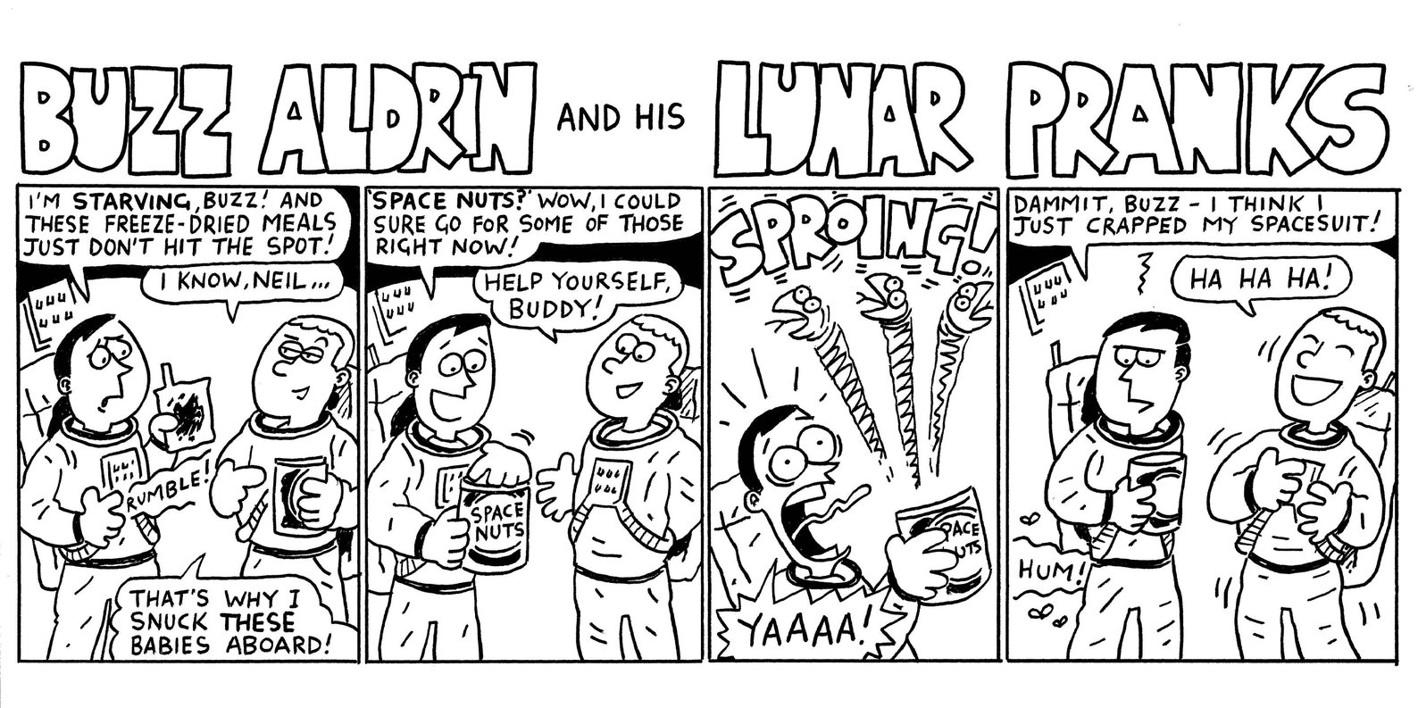 Buzz Aldrin and His Lunar Pranks (as Seen in Viz Comic) Signed A4 Print ...