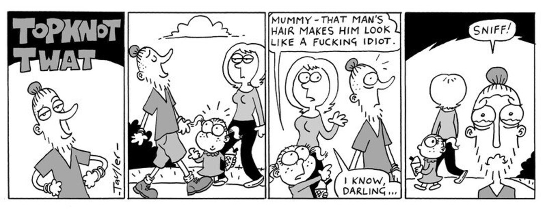 Topknot Twat (as Seen in Viz Comic) Signed A4 Print - Etsy