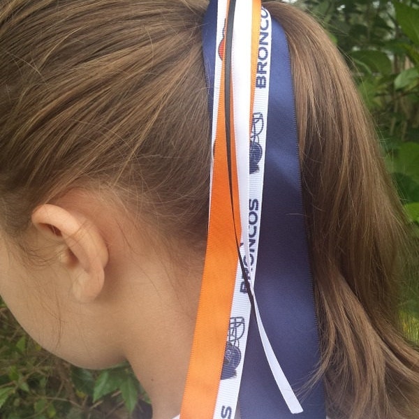 Broncos Hair Bow - Etsy