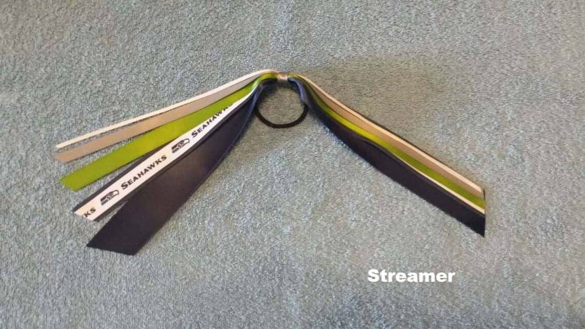 Team Colors Ribbon Ponytail Holder Made With Seattle Seahawks - Etsy