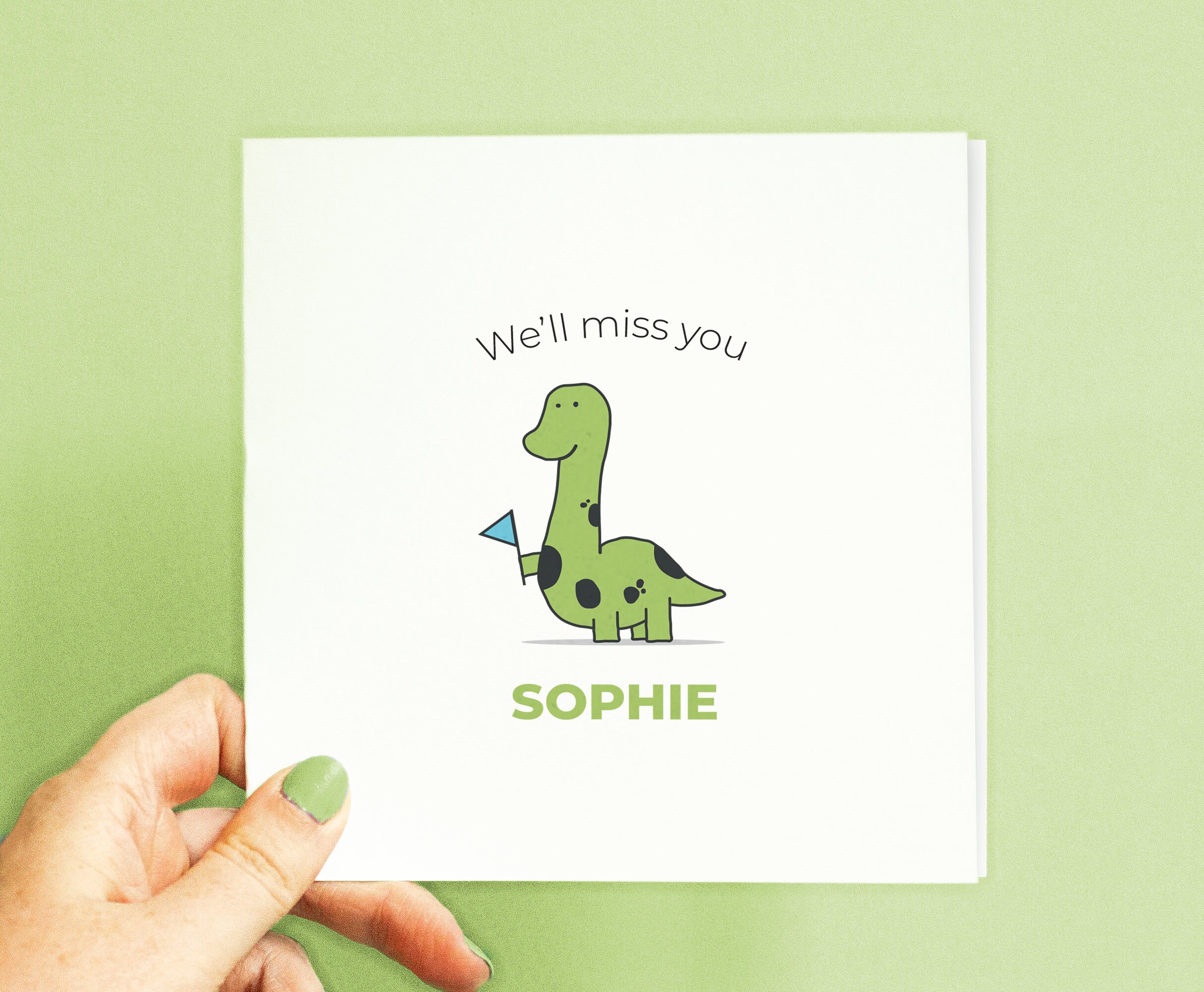 Personalised Leaving Card Farewell Card Dinosaur Card | Etsy Australia