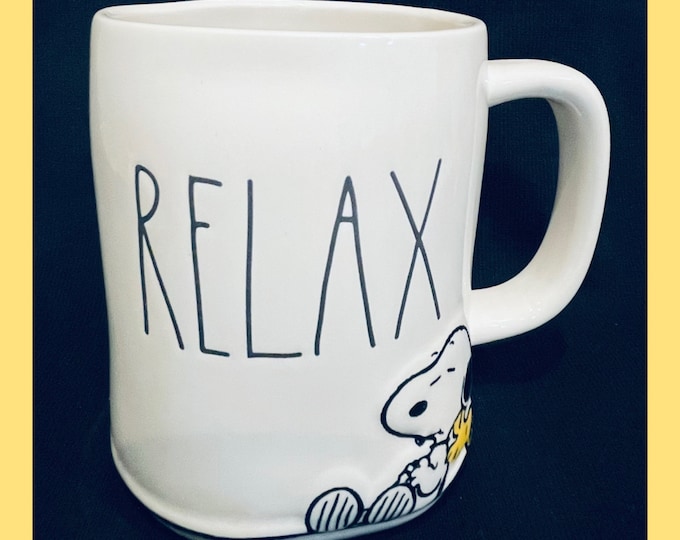 RELAX Rae Dunn Coffee Mug | Rae Dunn | Snoopy and Woodstock | Mugs by ...