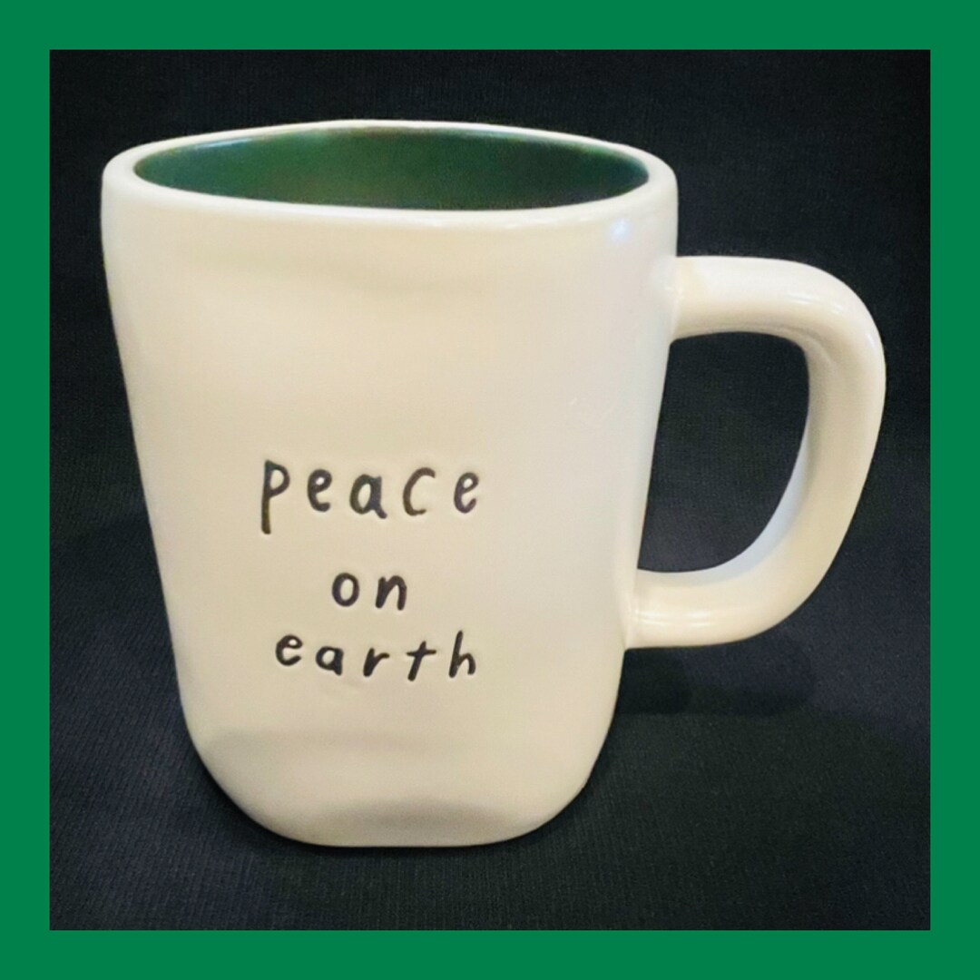 PEACE ON EARTH Rae Dunn Coffee Mug | Rae Dunn | Christmas Mugs | Merry ...