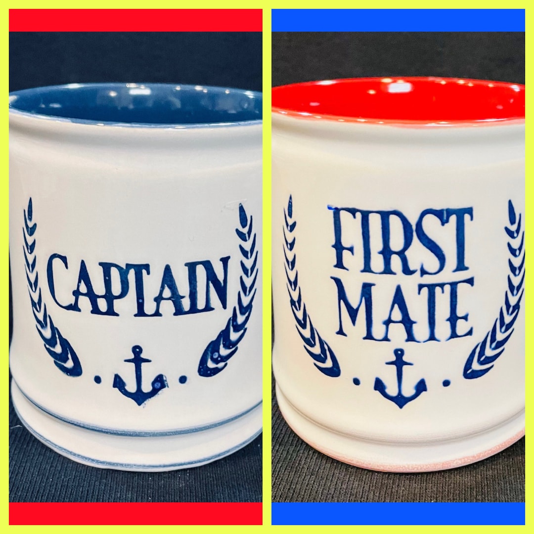 CAPTAIN and FIRST MATE Coffee Mug Set | Coffee Mugs - Etsy