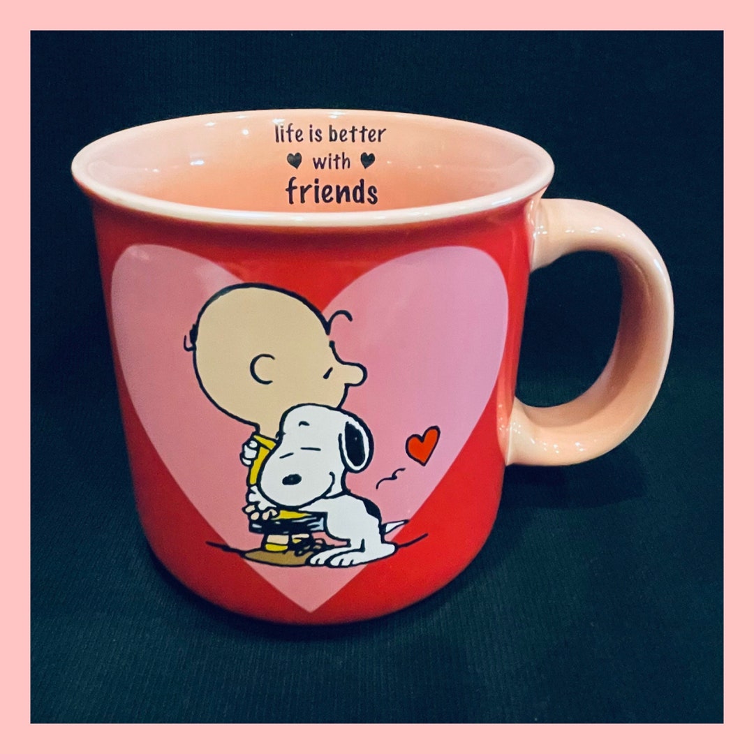 SNOOPY and CHARLIE BROWN Valentines Mug | Best Friends | Coffee Mug ...