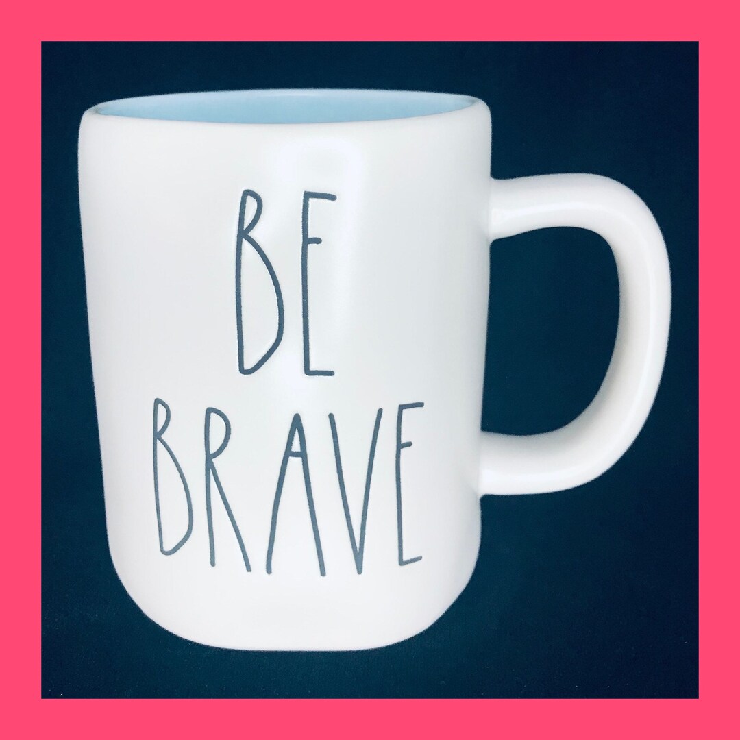 BE BRAVE Rae Dunn Coffee Mug | Rae Dunn | Magenta | Be Brave | - Etsy