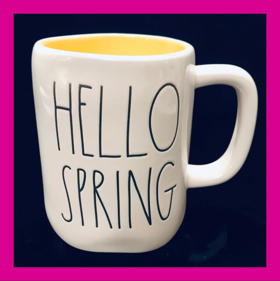 HELLO SPRING Rae Dunn Mug | Rae Dunn | Rae Dunn Mugs | Hello Spring - Etsy