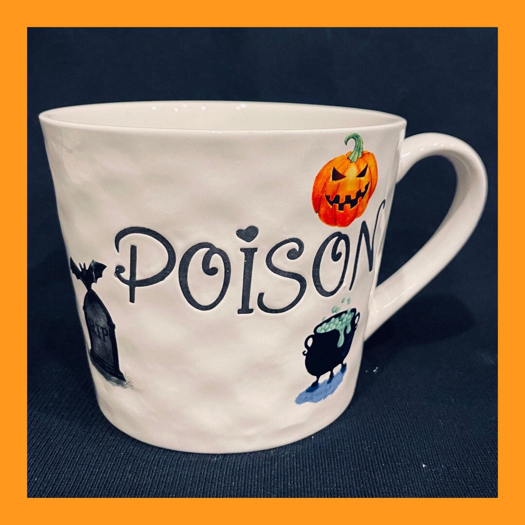 POISON Coffee Mug Halloween Love Potion Pumpkins Witch - Etsy