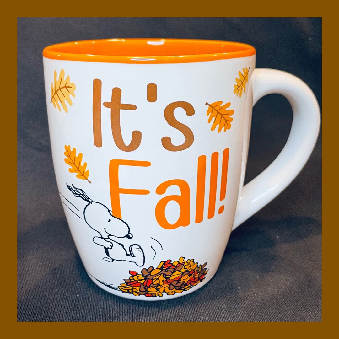 IT’S FALL Snoopy Coffee Mug | Autumn Leaves | Falling Leaves | - Etsy