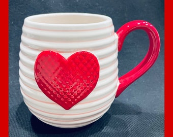 Red Heart Mugs - Etsy