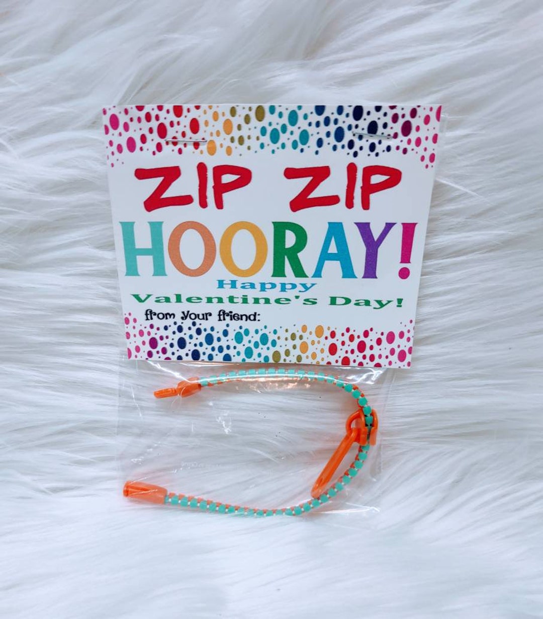 Zipper Bracelet School Valentines, Fidget Valentine, Classroom, Kids ...