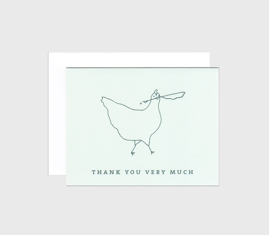 Chicken Thank You Card - Etsy