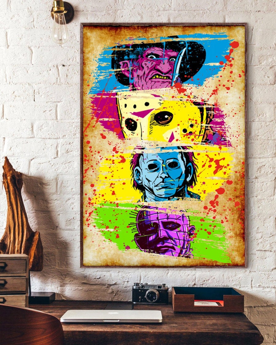 Halloween Characters Poster, Friends Horror Movies Poster, Classic ...