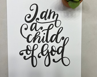 I Am a Child of God Clip Art - Etsy