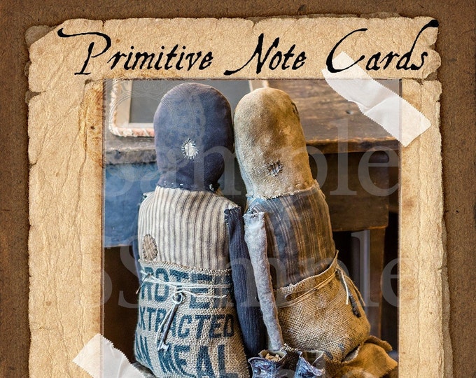 Primitive Dolls Note Card Set: Antique School Desk Design - Etsy