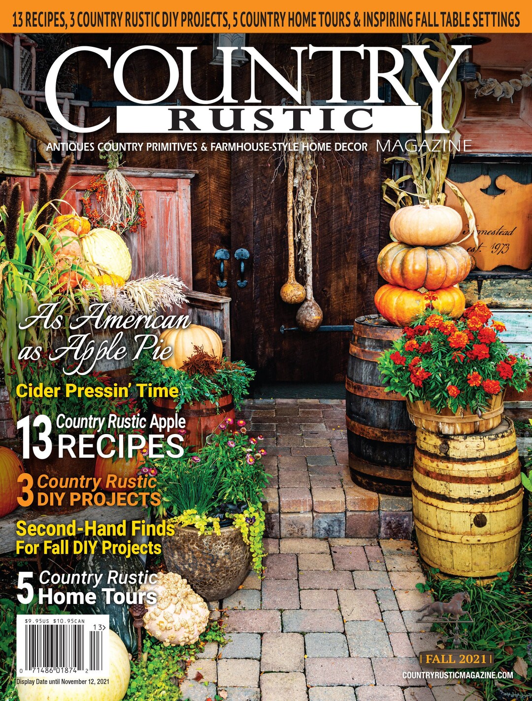 2021 FALL Country Rustic Magazine *FREE Shipping* Country Primitives ...