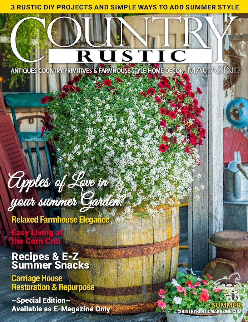 0.99 Downloadable Country Rustic E-magazine, Farmhouse, Home Decor, DIY ...