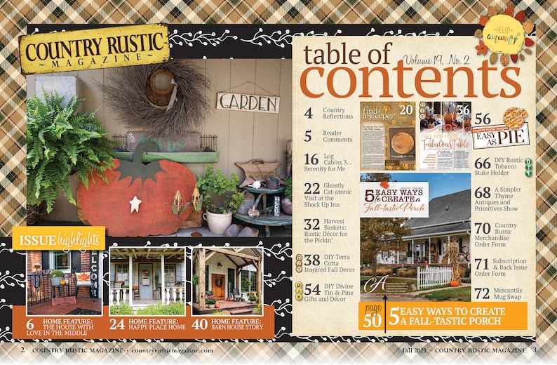 Fall 2023 Country Rustic Magazine: Farmhouse Home Decor & DIY - Etsy