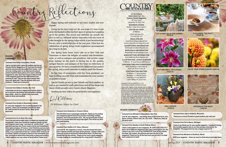 2021 SPRING Country Rustic Magazine ~ Country Primitives Antiques ...