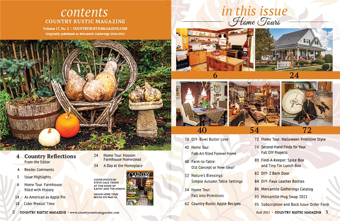 Country Rustic Magazine: Fall 2021, Farmhouse Home Decor - Etsy