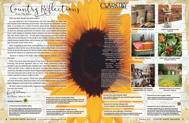 2021 SUMMER Country Rustic Magazine ~ Country Primitives Antiques ...
