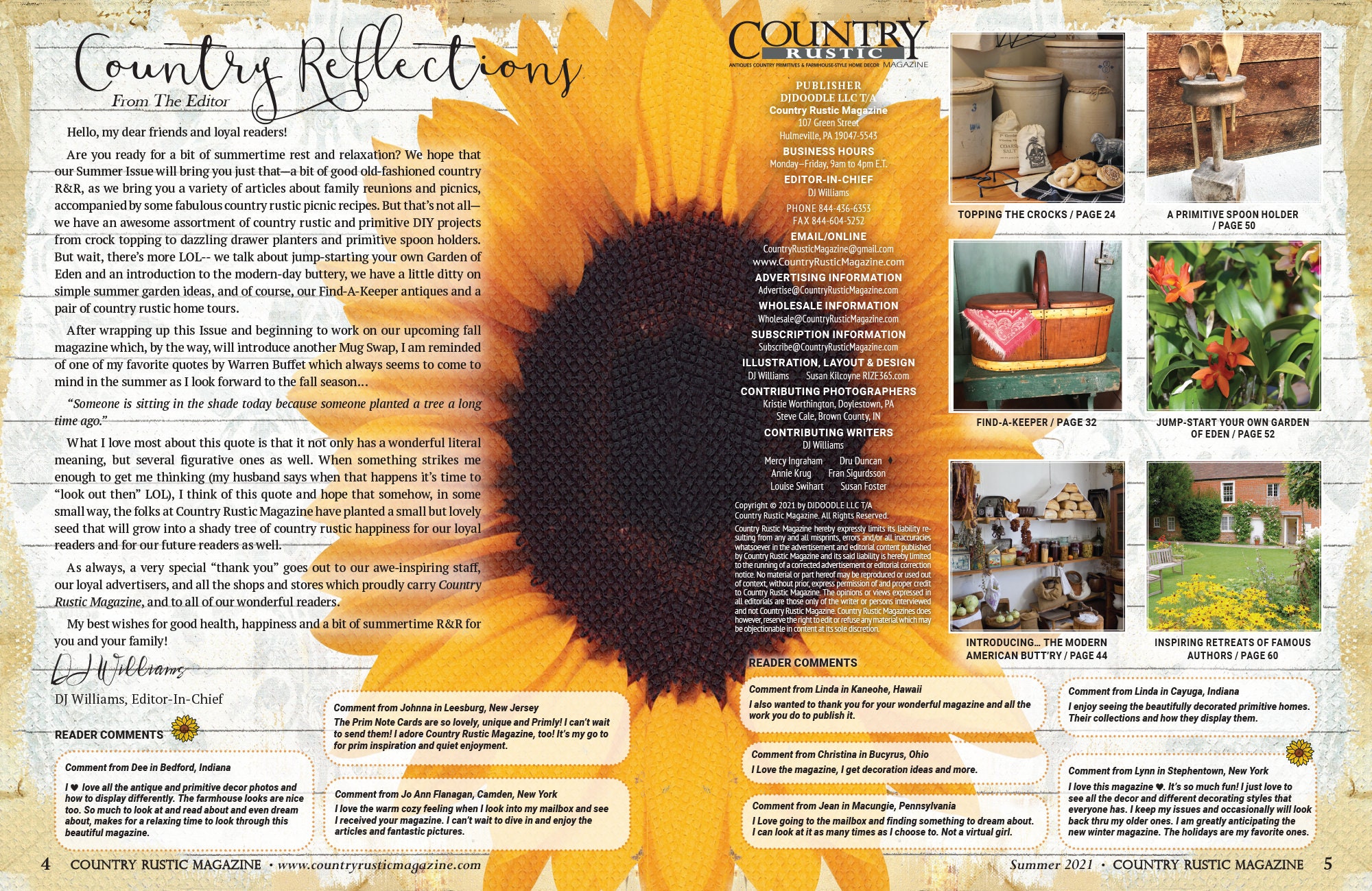 2021 SUMMER Country Rustic Magazine: Country, Primitive & Farmhouse ...