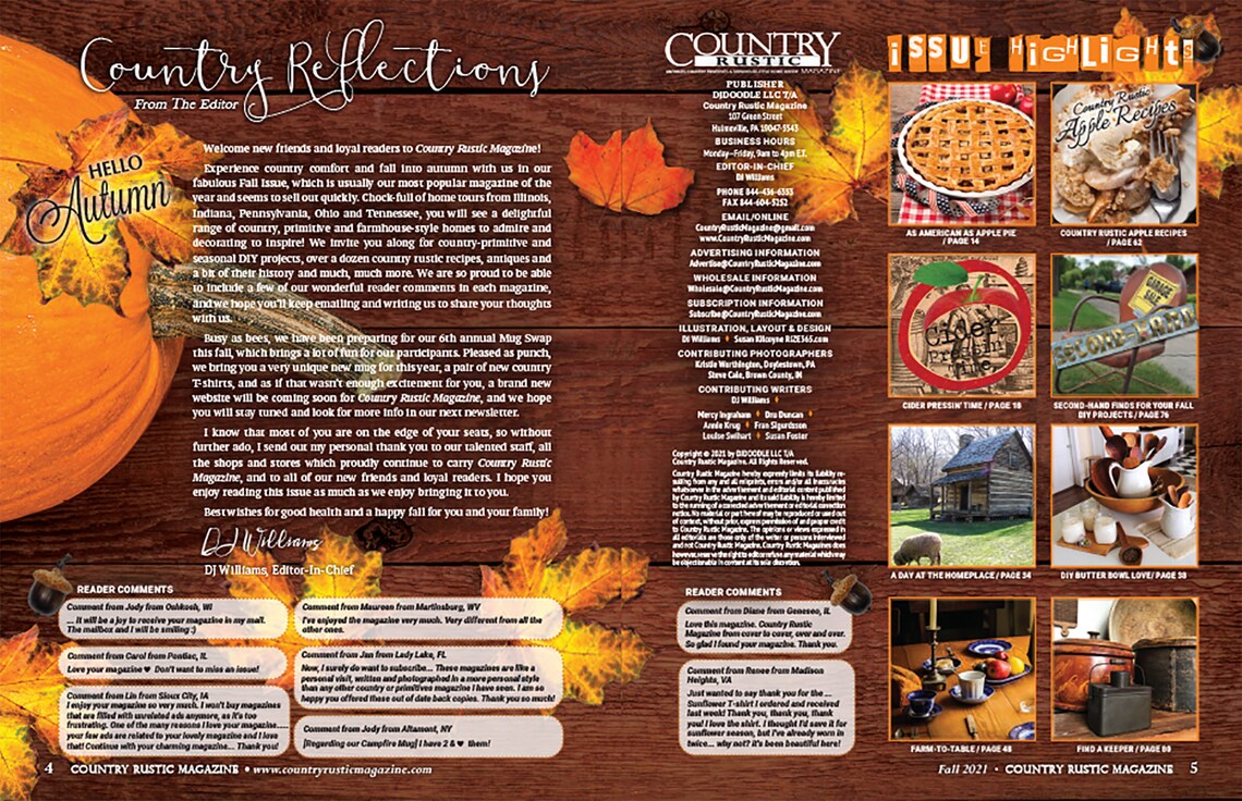 Country Rustic Magazine: Fall 2021, Farmhouse Home Decor - Etsy