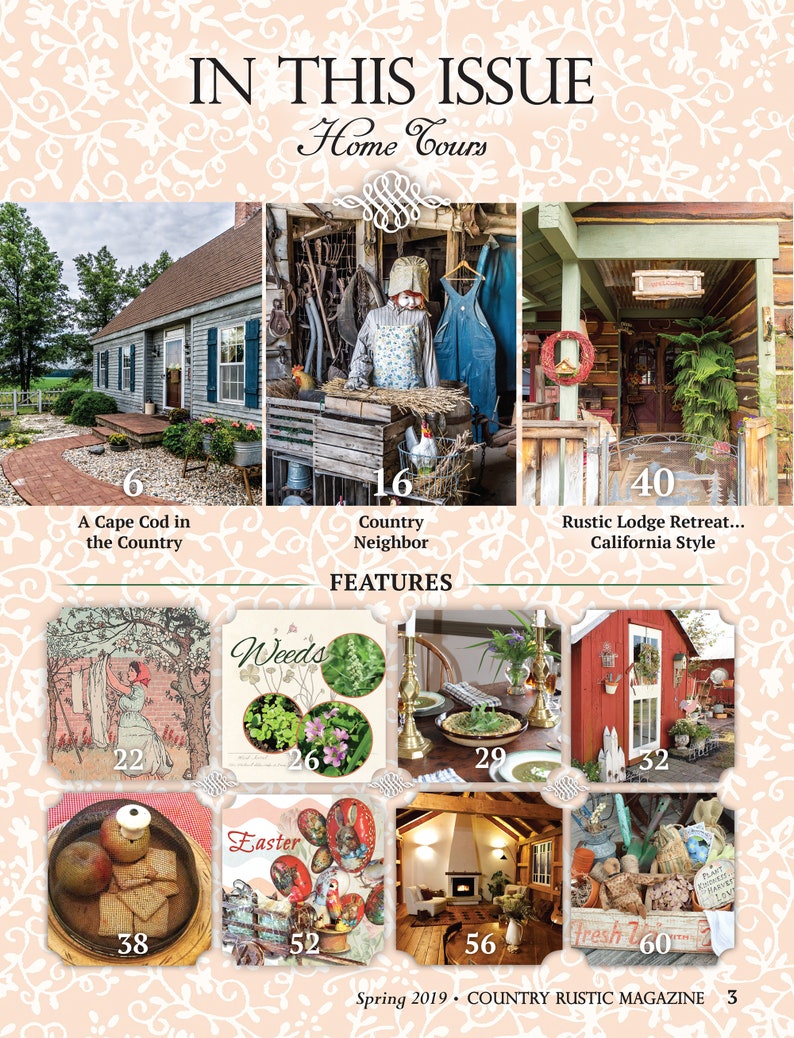 2019 SPRING Country Rustic Magazine ~ Country Primitives Antiques ...