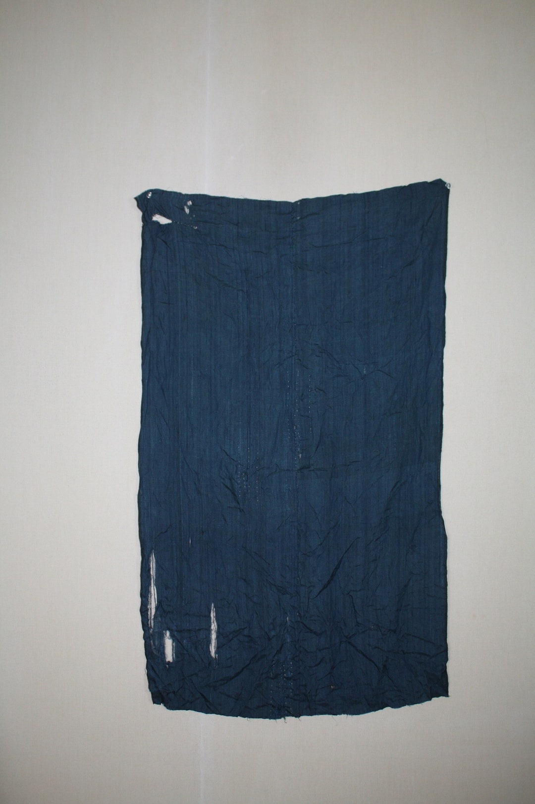 Japanese Antique Boro Fabric of Natural Indigo Dye Thin Silk,edo Period ...