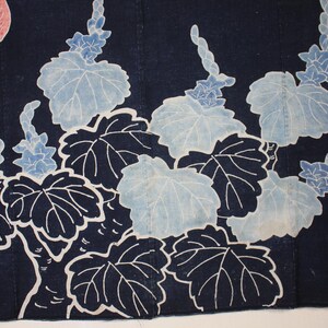 Japanese Antique Tsutsugaki Futon Cover Indigo Dye Cotton Edo Period ...