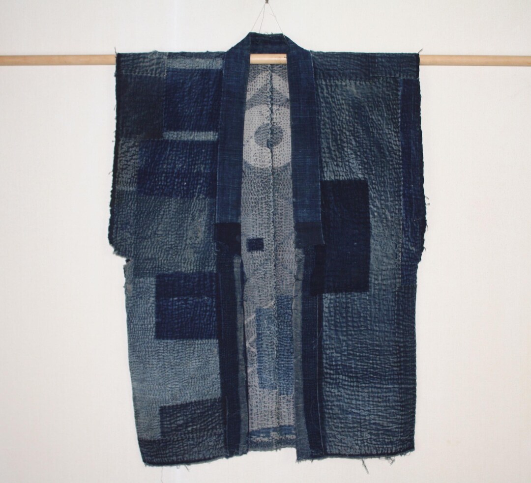 Rare Boro Noragi , Indigo Dyed Cotto of Excellent Japanese Antique ...