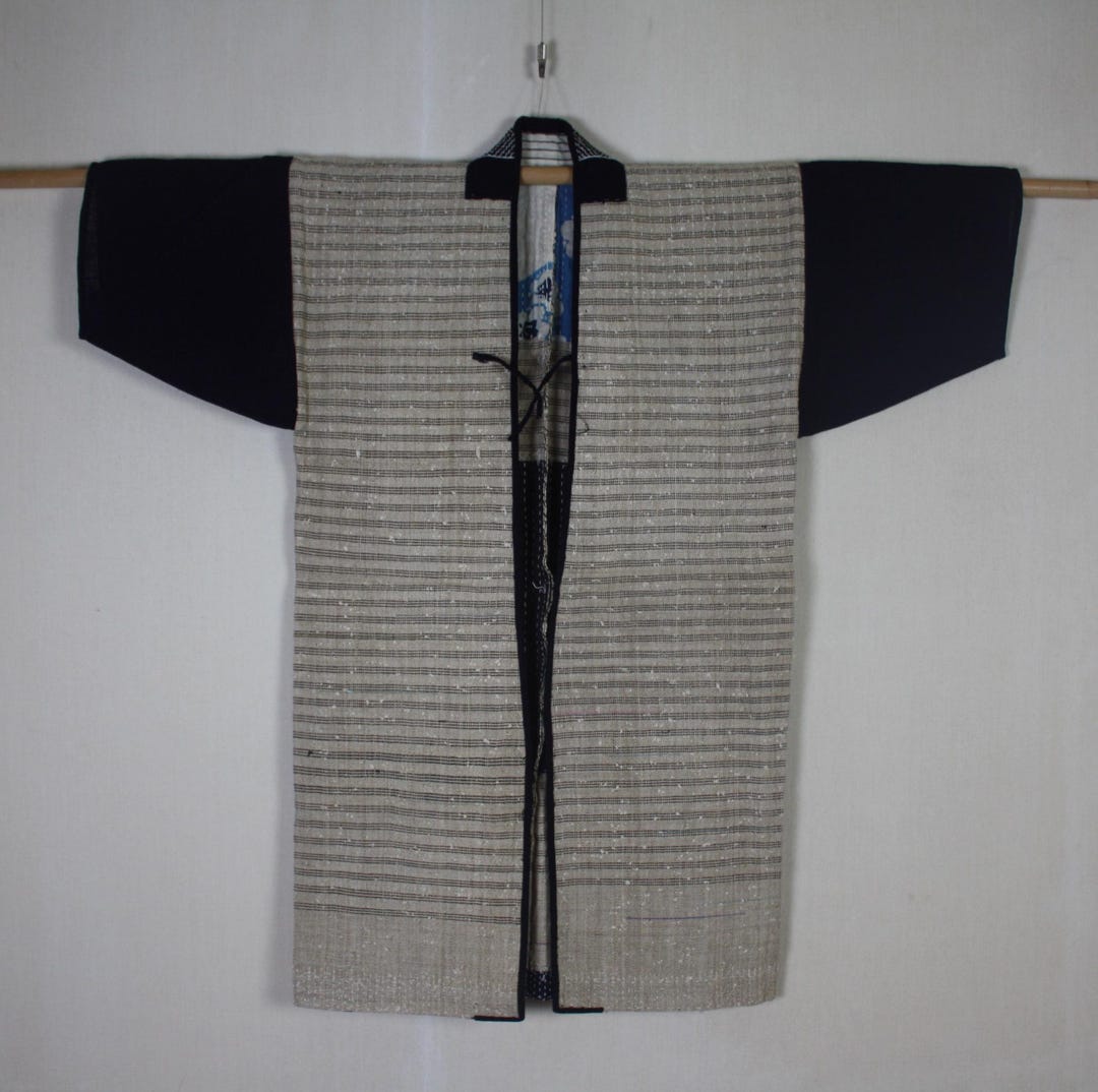 Japanese Antique of Thick Paper-twisted Coyori and Hemp Noragi - Etsy