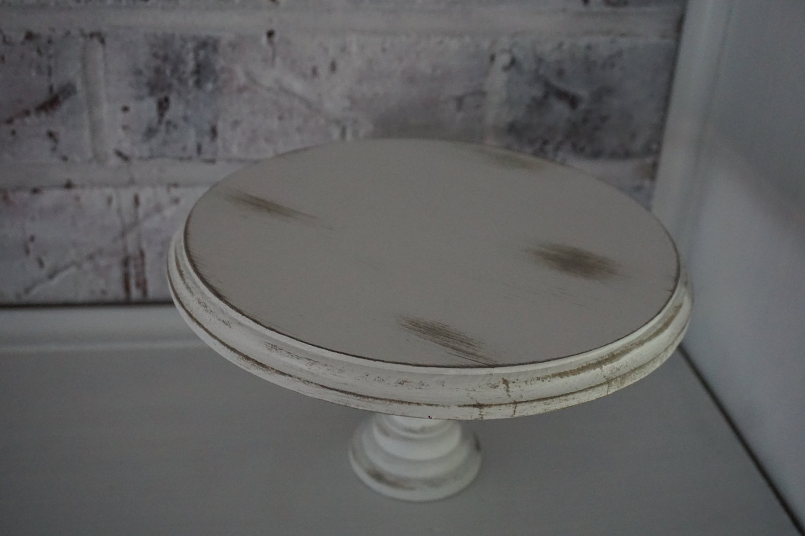 Distressed Cake Stand Round Decorative Cake Stand Small Cake - Etsy