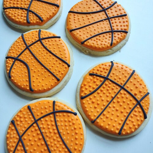 Basketball Sugar Cookie - Etsy