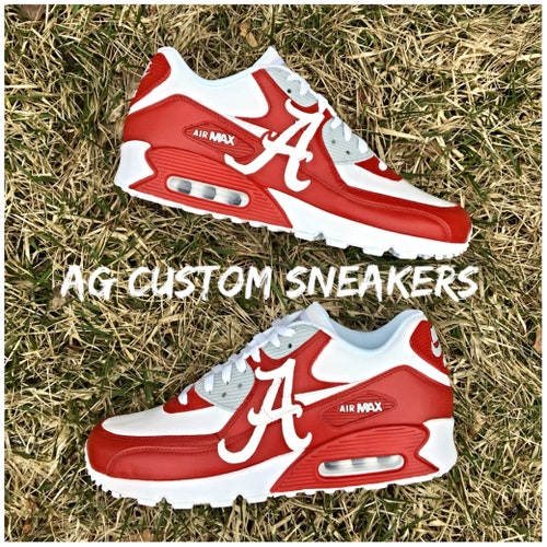 Custom Alabama Crimson Tide Air Max Sneakers Crimson - Etsy
