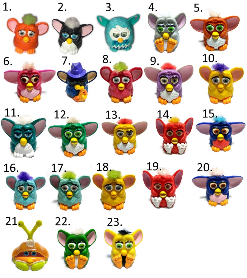 Furby 90s Mcd Toys YOU CHOOSE Retro Nostalgia Toy Cursed 1998 - Etsy