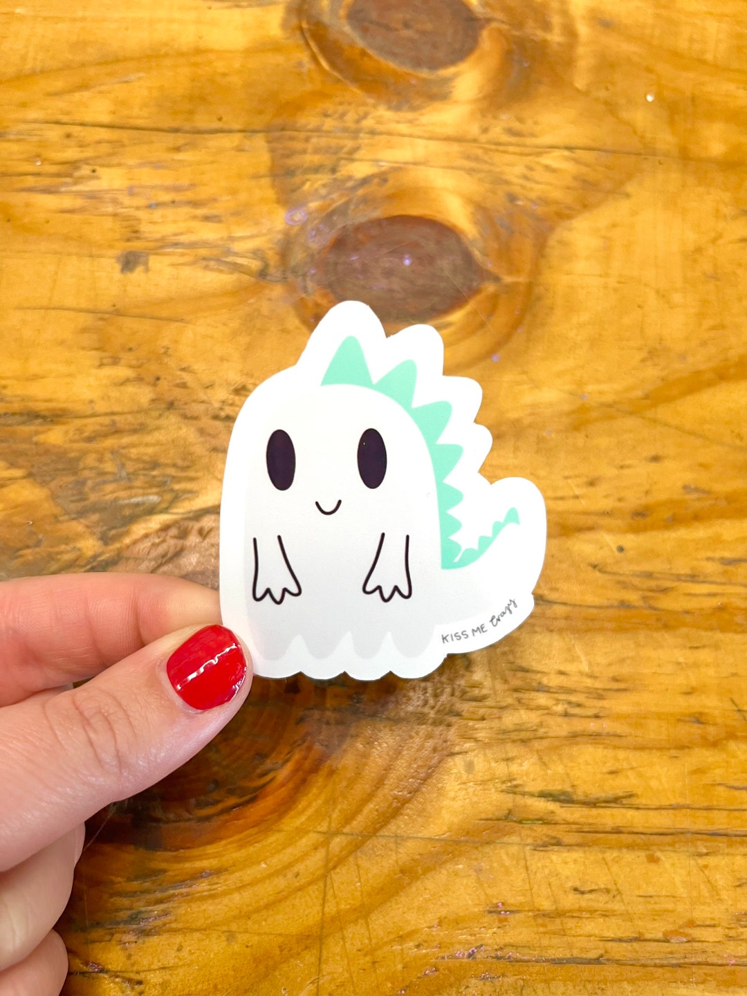 Dinosaur Ghost Vinyl Sticker Decal Ghost Sticker Dinosaur Water Bottle ...