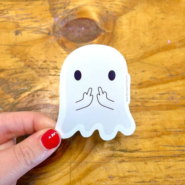 Ghost Middle Finger - Etsy