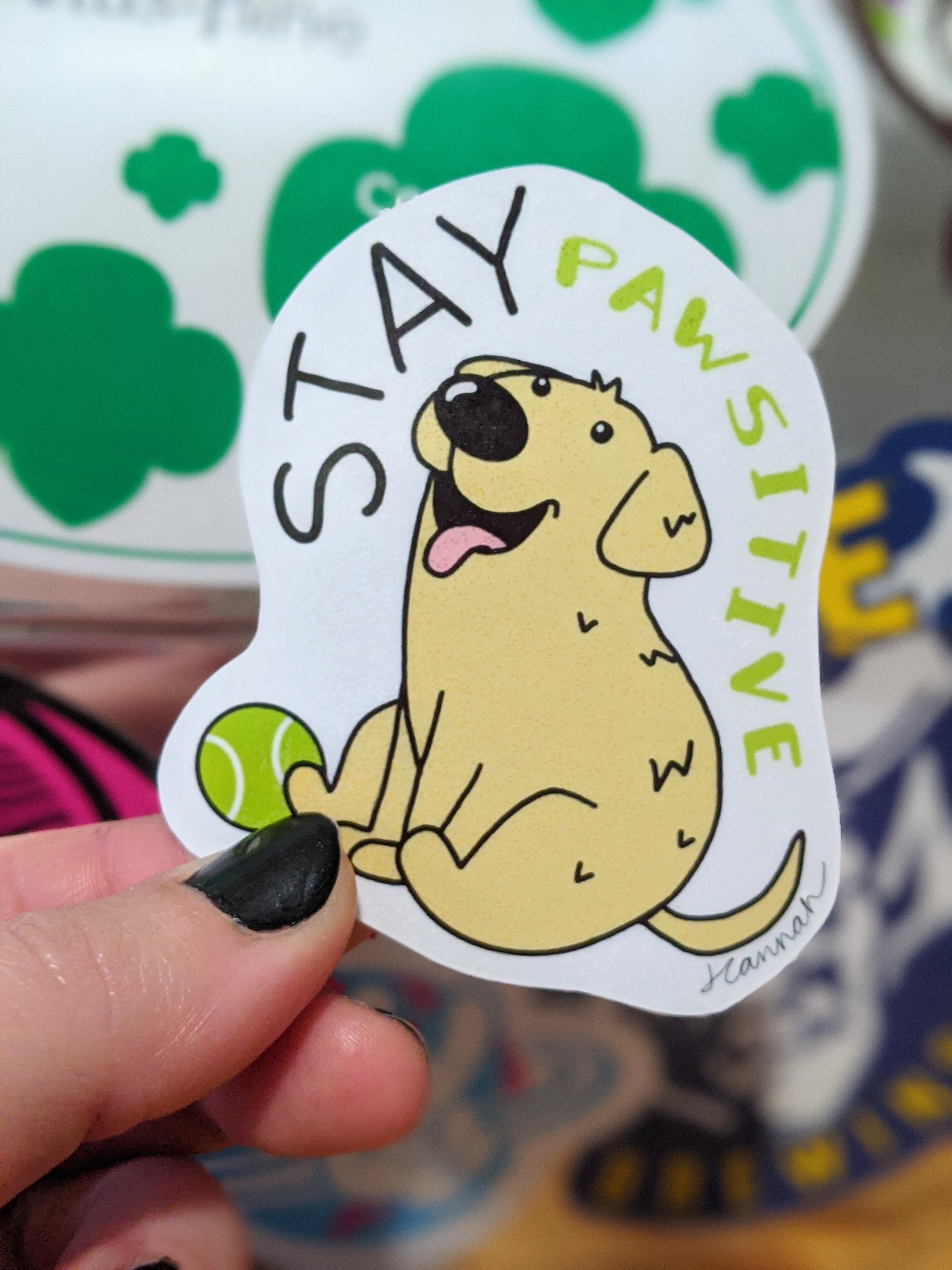 Stay Positive Dog Sticker Dog Lover Sticker Cute Stickers - Etsy