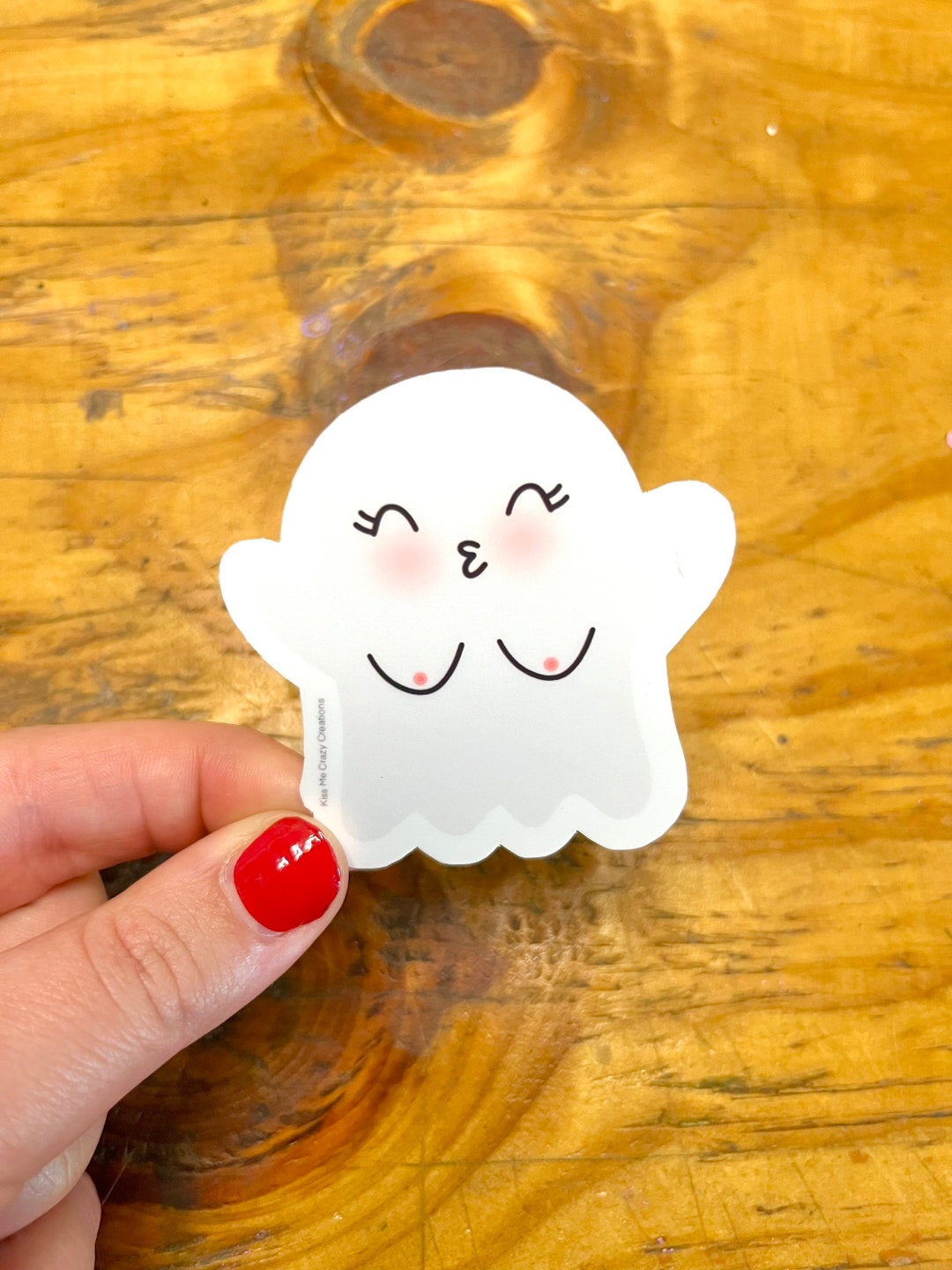 Ghost Boobie Sticker Water Resistant Vinyl Die Cut Decal - Etsy