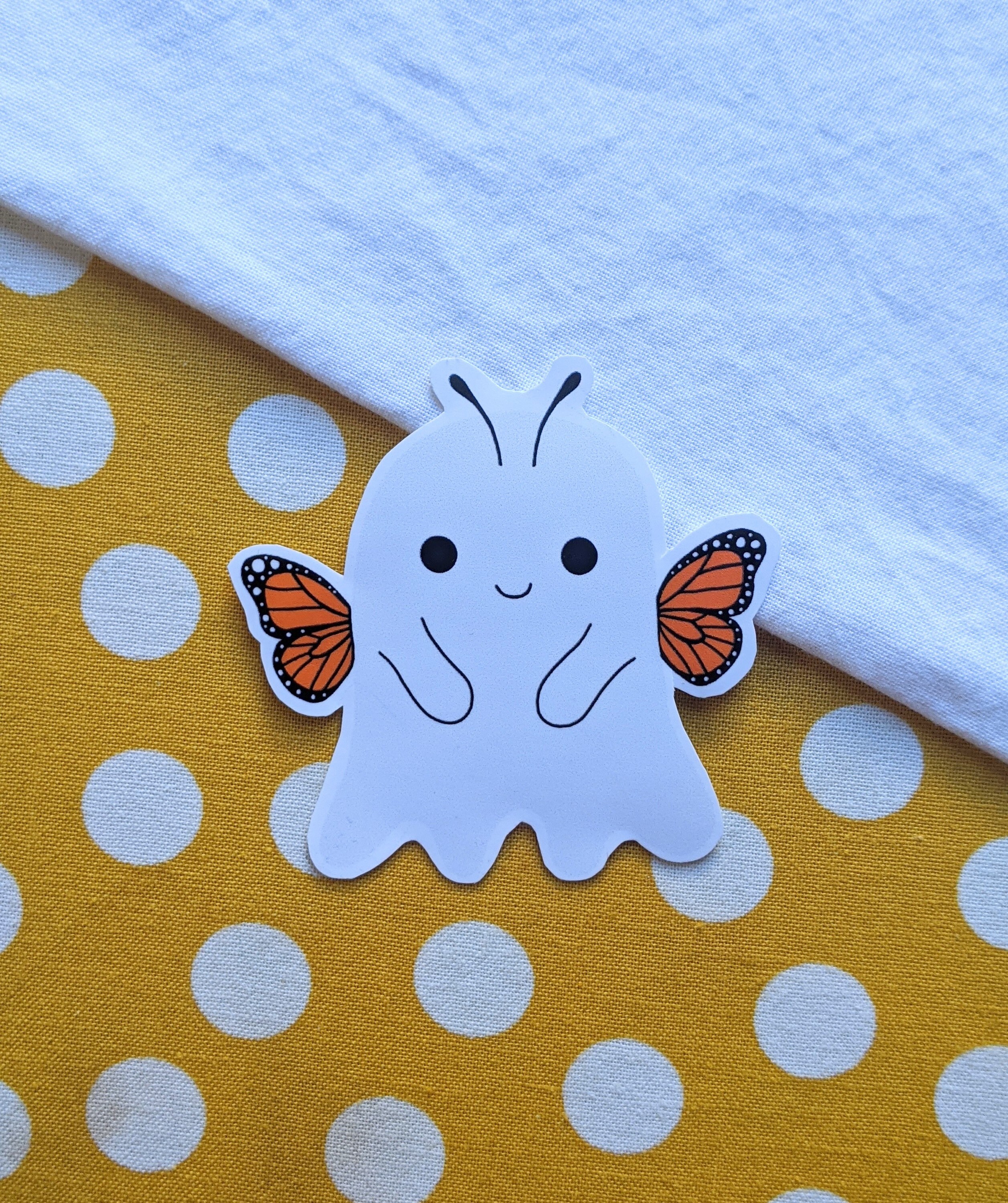 Ghost butterfly sticker water resistant vinyl BOOterfly | Etsy