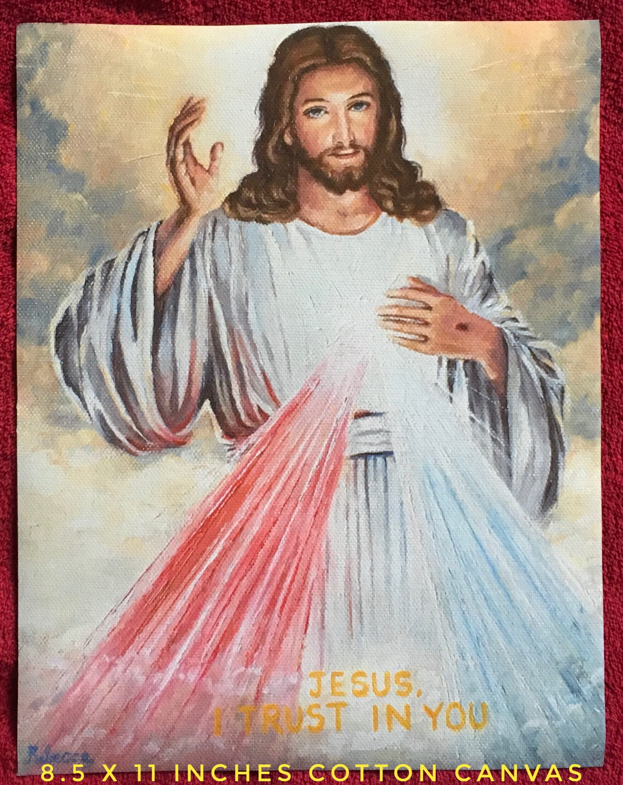 PRINT of Divine Mercy Oil Painting Free Shipping Saint - Etsy
