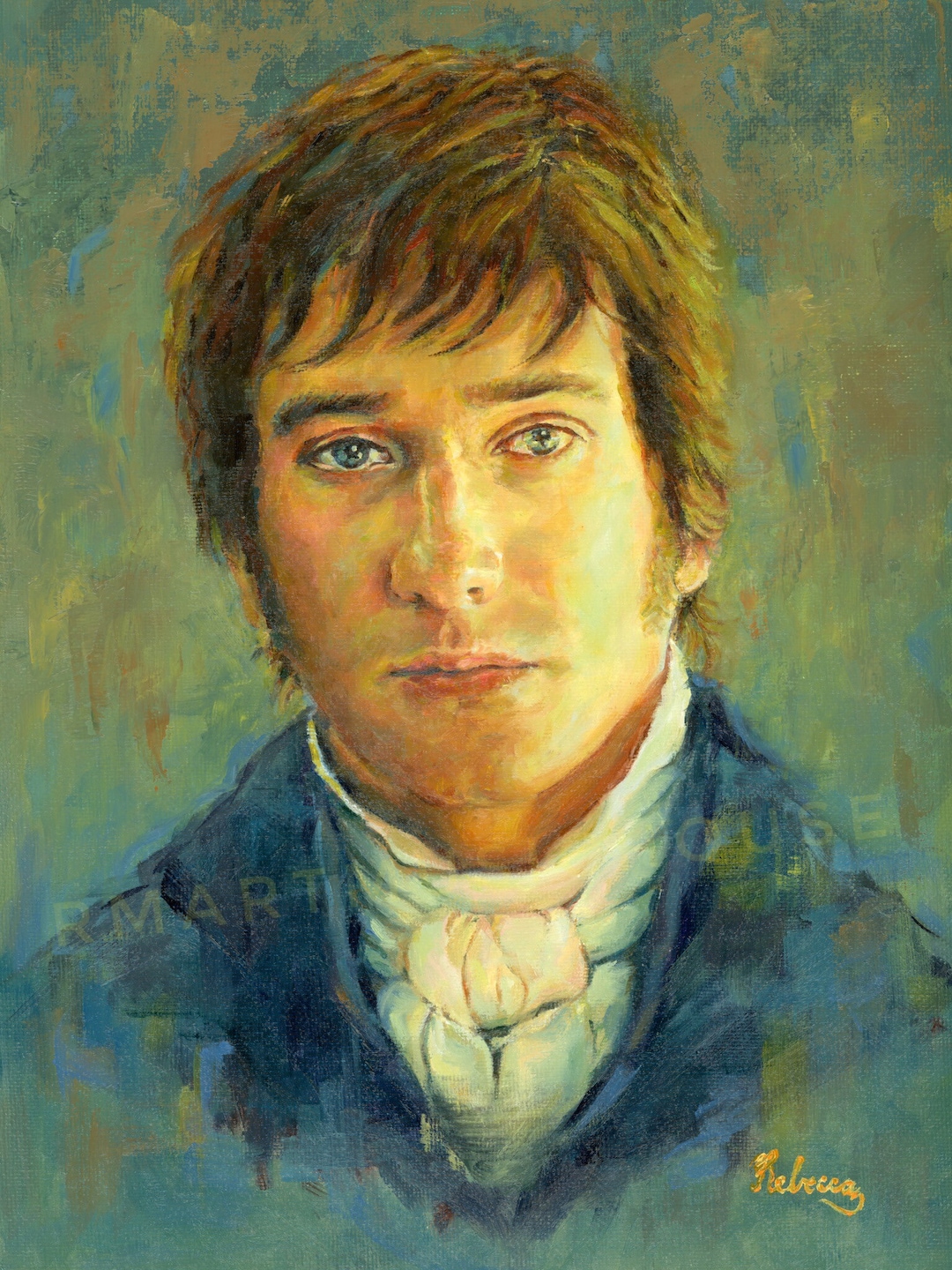 PRINT of Mr Darcy Oil Painting Free Shipping Pride and Prejudice Jane ...