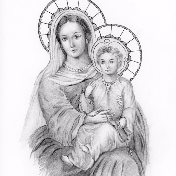 Gesù disegno a matita - Etsy Italia
