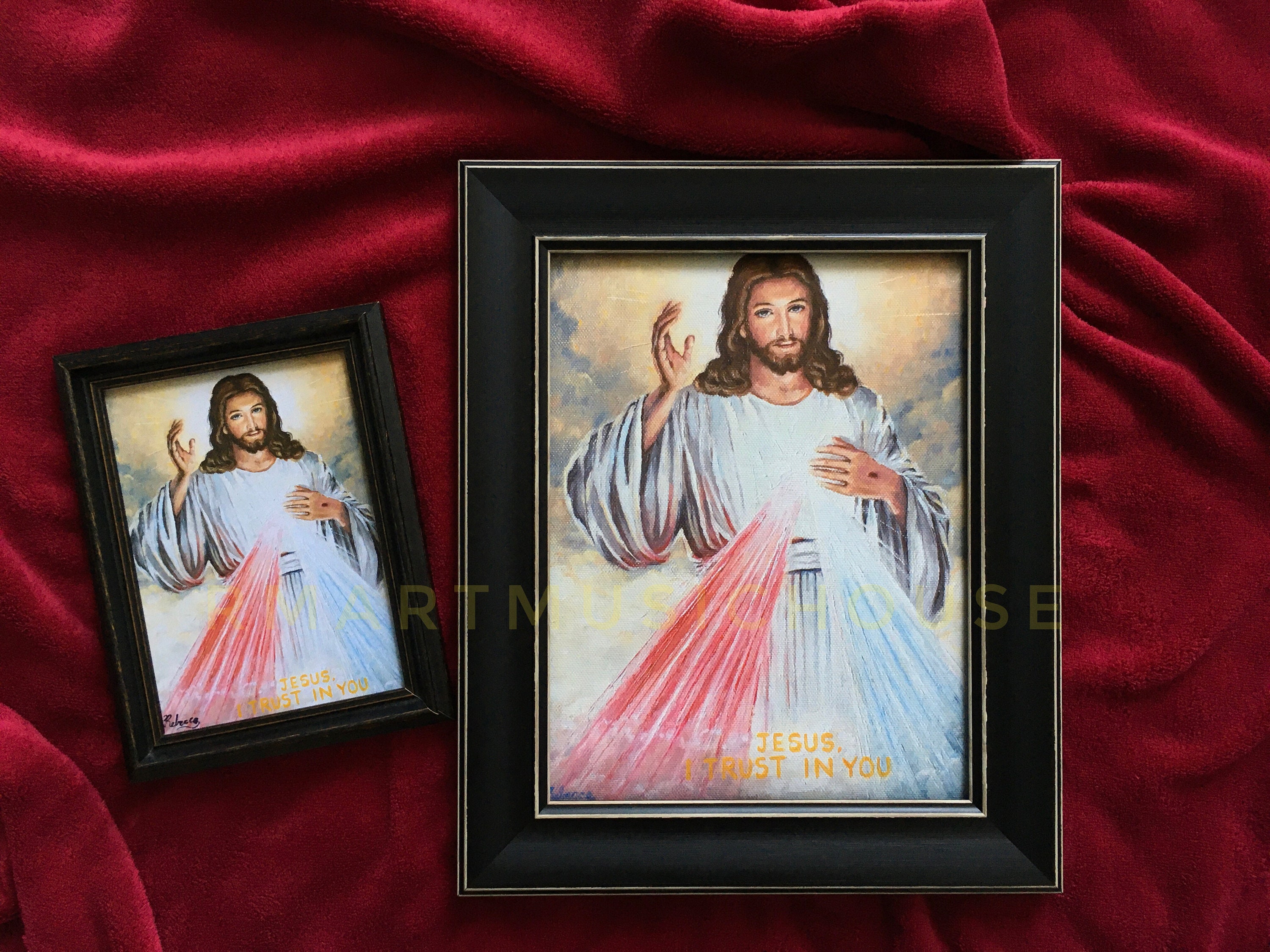 PRINT of Divine Mercy Oil Painting Free Shipping Saint - Etsy
