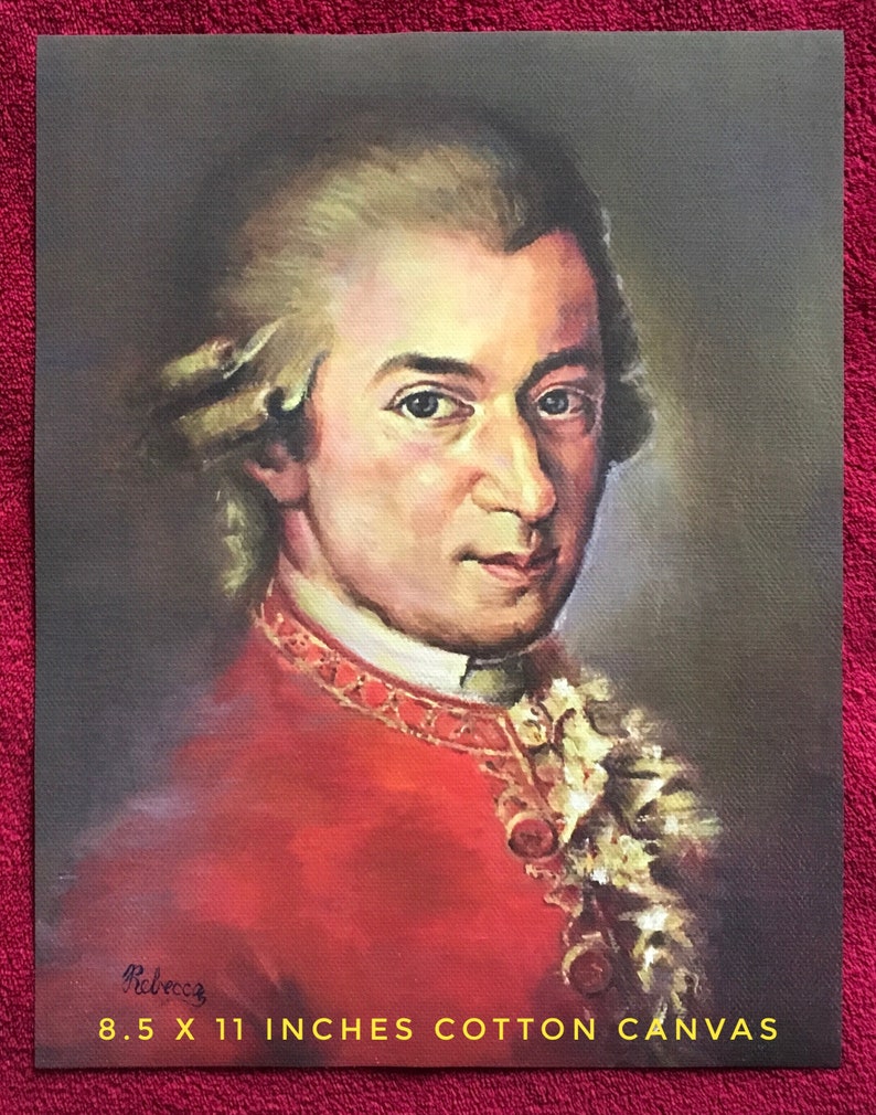 PRINT of Wolfgang Amadeus Mozart Oil Painting Free Shipping Classical ...
