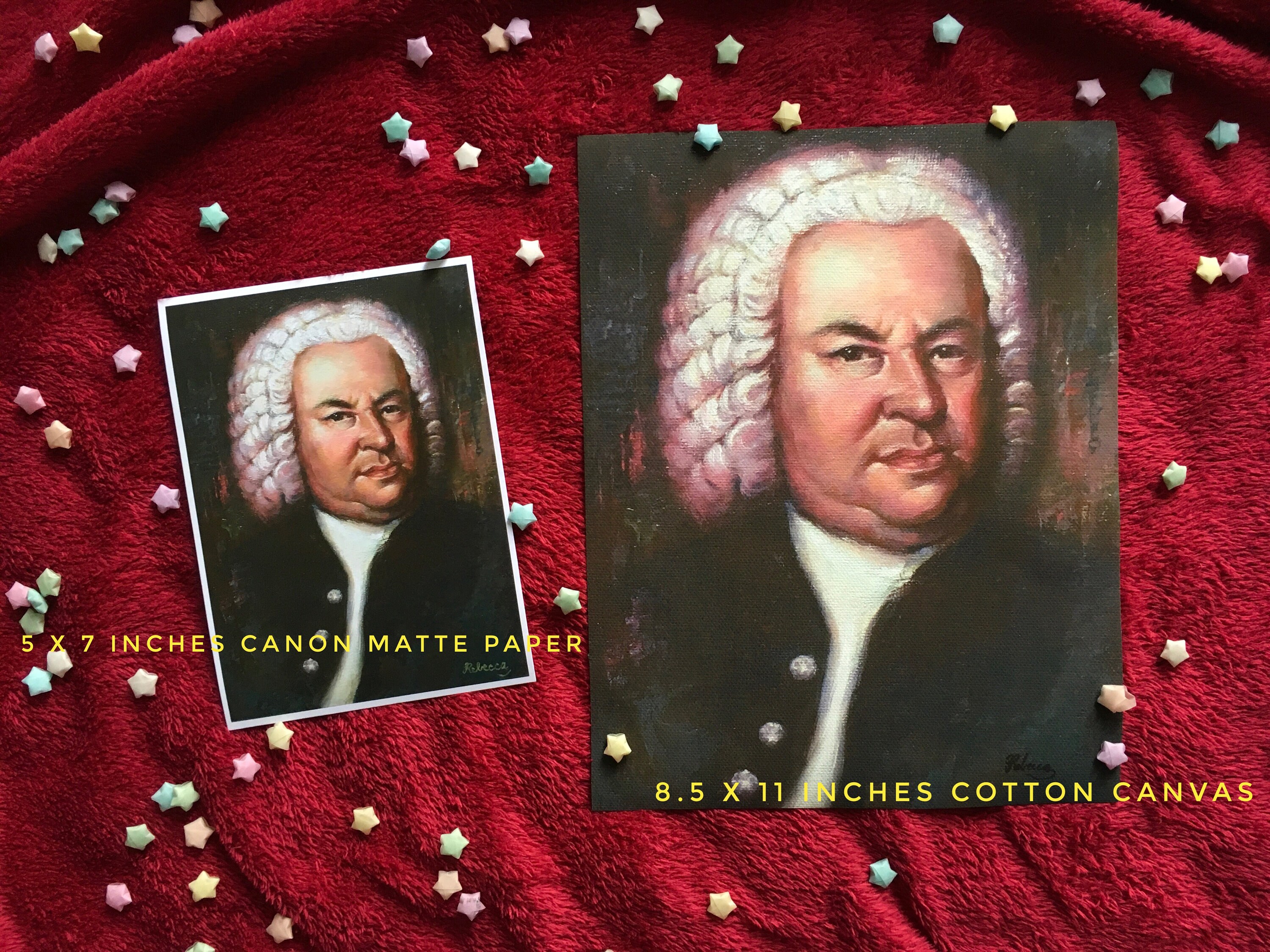 PRINT of Johann Sebastian Bach Oil Painting Free Shipping - Etsy